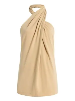 TOTEME Twisted Jersey Halter Top - Neutral