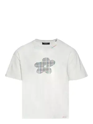 NAHMIAS Flower-patch Boxy T-shirt - Neutrals