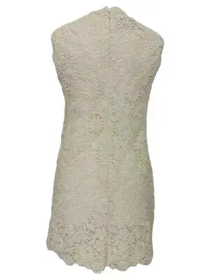 Valentino Garavani White Lace Sleeveless Mini Dress - Neutrals