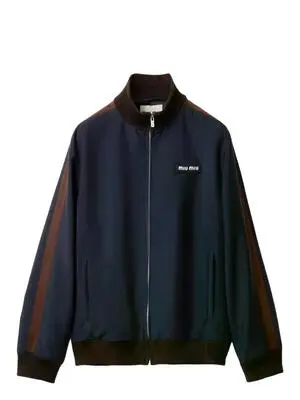 Miu Miu Kid Mohair Blouson Jacket - Blue