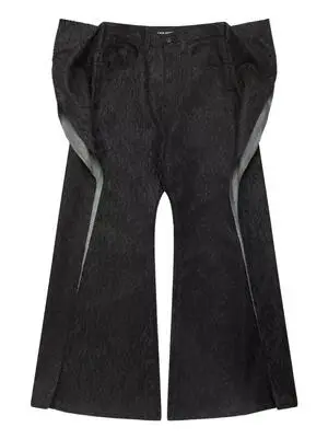 Junya Watanabe Deconstructed Floral-lace Jeans - Black