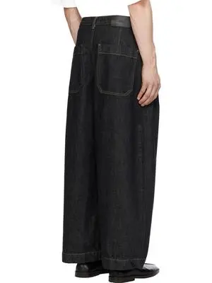 Studio Nicholson Wide-leg Belt-loop Jeans - Black