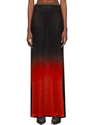 Ottolinger Sheer Patchwork Maxi Dress - Black