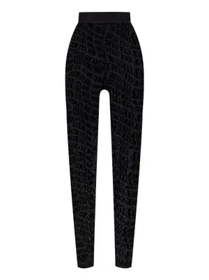 VERSACE Logo-print Sheer Leggings