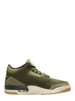 Nike Jordan 3 Retro Suede Sneakers - Medium Olive Green/neutral Olive Green/sail White/sequoia Green