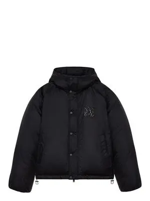 Amiri Logo-detail Hooded Down Jacket - Black