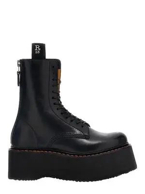 R13 Double Stack Platform Boots - Black