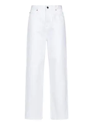 Wardrobe.NYC Low-rise Straight-leg Jeans - White