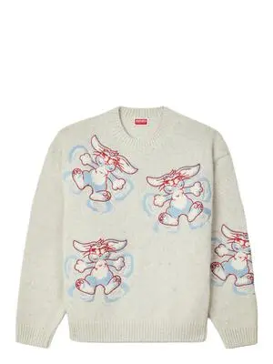 Kenzo Embroidered Wool Jumper - White