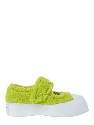 Marni Pablo Furry Mary Janes Flat - Green