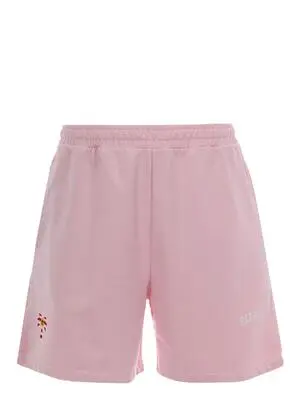 BARROW Logo Printed Bermuda Shorts - Pink