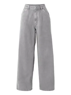 LEMAIRE Lemaire Snow-Wash Tapered Trousers Light Gray
