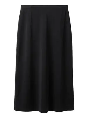 Tove Stretch Jersey Midi Skirt - Black
