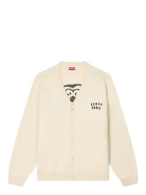 Kenzo V-neck Knitted Cardigan - Off White
