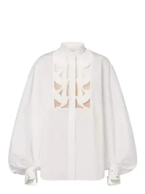 Zimmermann Luna Appliqué Cotton Blouse - White