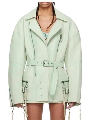 KNWLS Nihil Leather Jacket - White