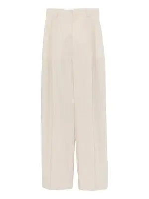 Wardrobe.NYC Pleated Trousers - Nude