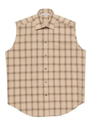 Acne Studios Checked Sleeveless Vest - Nude