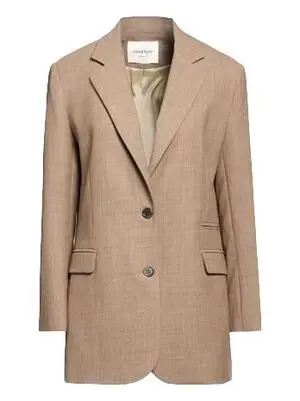 OTTOD'AME Single-breasted Piqué Blazer - Beige