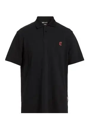 Just Cavalli Polo Shirt Size Cotton - Black