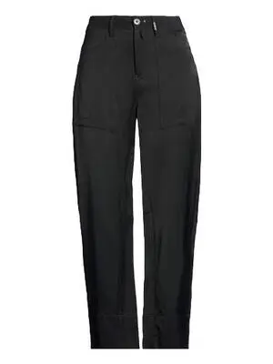 High Viscose, Virgin Wool, And Elastane Tapered Pants - Black
