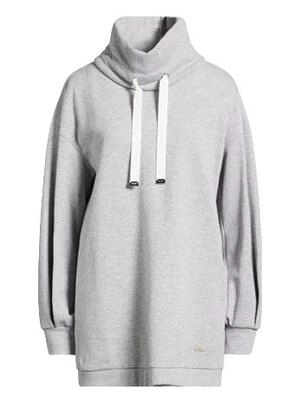 MOORER High Neck Sweatshirt In Light Cotton, Cashmere, And Polyamide - Light Grey