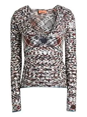 Missoni Cashmere & Wool Mélange V-neck Sweater - Brown