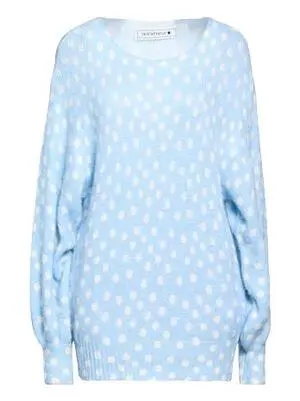 SHIRTAPORTER Polka Dot Knit Sweater - Sky Blue