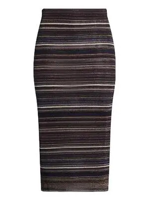 Missoni Knitted Striped Midi Skirt - Brown