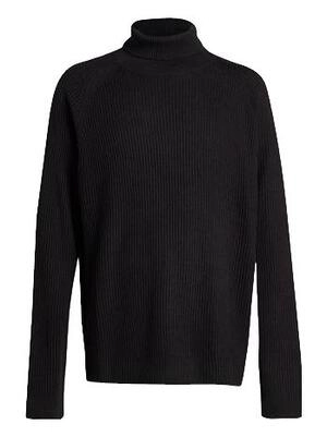JACK & JONES JACK & JONES Ribbed Turtleneck Sweater Black
