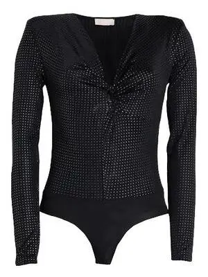 Liu Jo Jersey Bodysuit With Stud Appliqués - Black