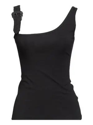 Versace Cotton Elastane Tank Top - Black