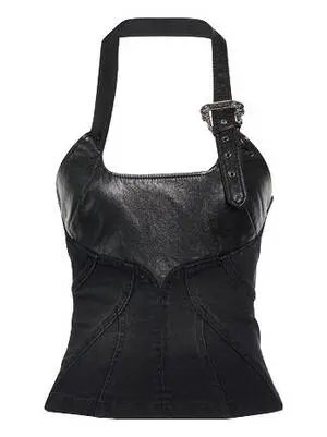 Versace Halter Neck Top - Black