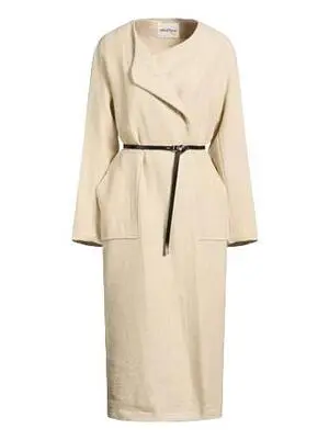 OTTOD'AME Virgin Wool And Linen Coat - Beige