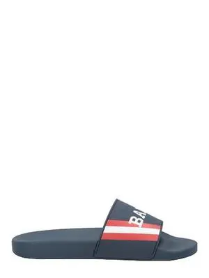 Bally Multicolor Rubber Pool Slides - Navy