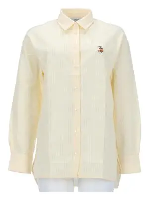 Maison Kitsuné Dreaming Fox Striped Shirt - Yellow