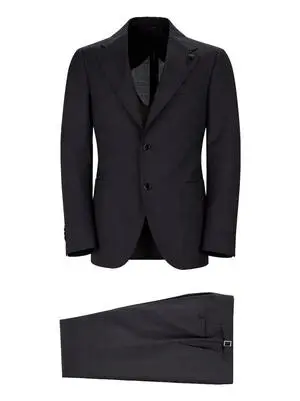 LARDINI Two-piece Wool Suit - Black