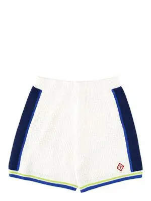 Casablanca Crochet Knit Shorts - White