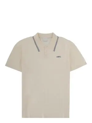 A.p.c. Alex" Polo With Logo Detail - Beige