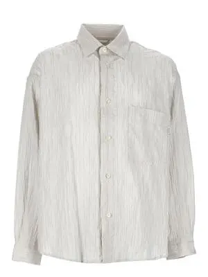 AMISH Amish Crinckle Cotton Shirt