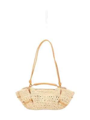 Hereu Arta' Mini Raffia Crochet Bag - Beige