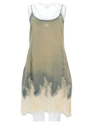 DIESEL® Denim Lace Mini Dress - Blue