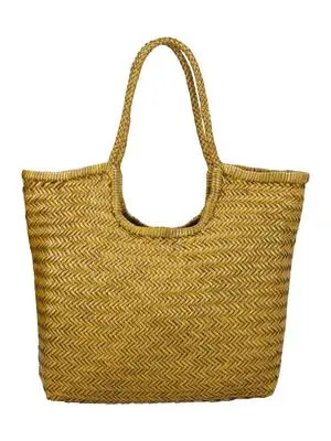 Dragon Diffusion Woven Leather Tote Bag - Green