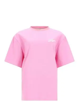 MSGM Cotton T-shirt With Logo - Pink