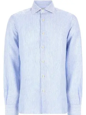 120% Lino Linen Shirt - Azure