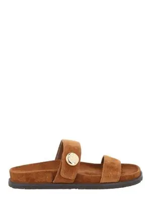 Tory Burch Tory Burch Romy Suede Sandals Brown