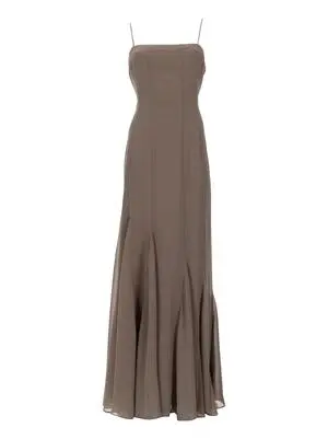 ROTATE BY BIRGER CHRISTENSEN Long Chiffon Dress - Dove