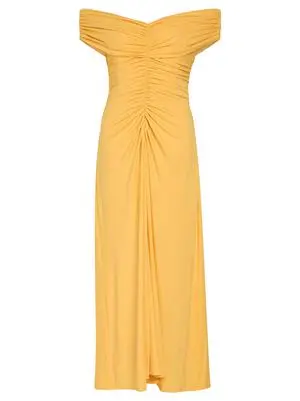 SIMKHAI Simkhai Sheyda Draped Midi Dress