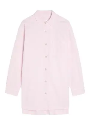 AGOLDE X Maria Mcmanus Denim Shirt With Chest Pocket And Embroidered Logo - Pink