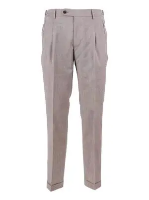 BERWICH Retrolong Pleated Tailored Trousers - Neutrals